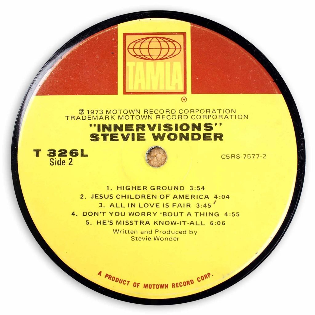 Vinyl Record Label Coaster | Stevie Wonder - Innervisions ...